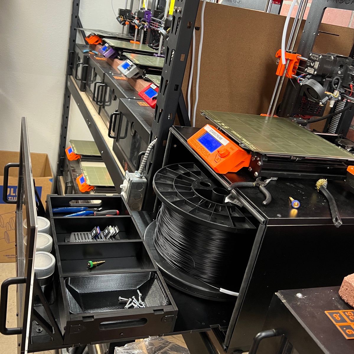 FULLY ASSEMBLED RepBox TT/FFC TurnTable:Filament Filing Cabinet v2.1 ...